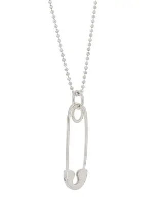 TRUE ROCKS Medium Safety Pin Pendant Necklace - Silver