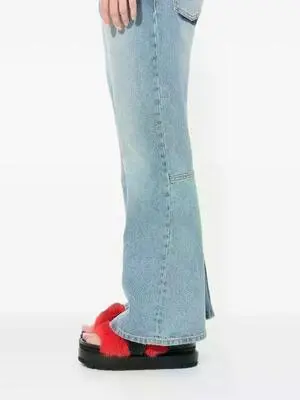 Alexander McQueen Flared Leg Jeans - Blue