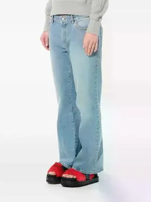 Alexander McQueen Flared Leg Jeans - Blue