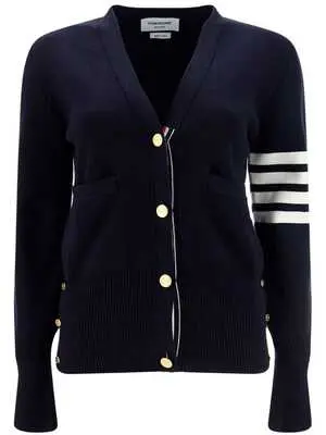 Thom Browne Four-bar Stripe Cardigan - Blue