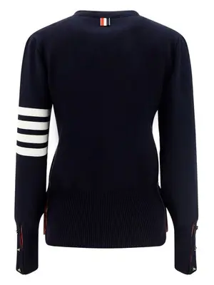 Thom Browne Four-bar Stripe Cardigan - Blue