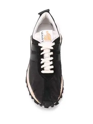 LANVIN Paneled Leather Sneakers - Black