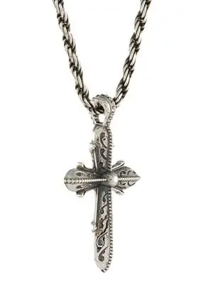 Emanuele Bicocchi Cross Pendant Necklace