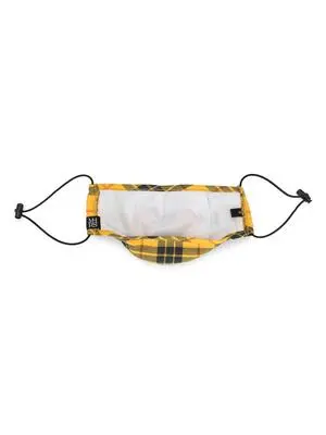 MOSTLY HEARD RARELY SEEN Check Print Face Mask - Yellow