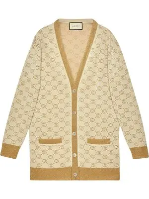 Gucci Gg Pattern Buttoned Cardigan