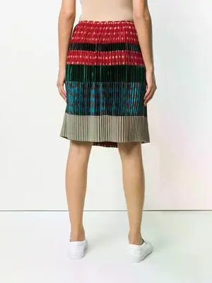 Jean Paul Gaultier Pleated Patchwork Knee Length Skirt