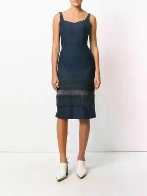 John Galliano Paneled Midi Dress