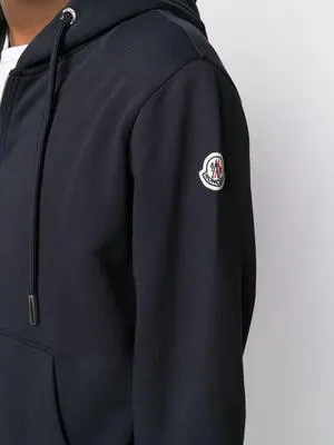 Moncler Striped-trim Zipped Hoodie