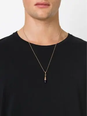 TRUE ROCKS Small Pill Pendant Necklace - Metallic