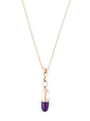 TRUE ROCKS Small Pill Pendant Necklace - Metallic