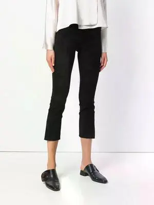 Vince Leather Cropped Trousers