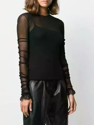 Philosophy Di Lorenzo Serafini Sheer Long-sleeved Top