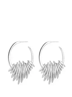SHAUN LEANE Quill Hoop Earrings - Silver