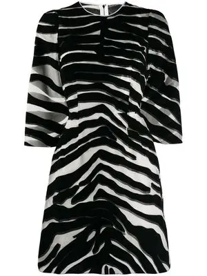 DOLCE & GABBANA Dolce & Gabbana Zebra Print Sheer Dress