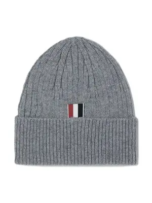 Thom Browne Cashmere Beanie - Grey