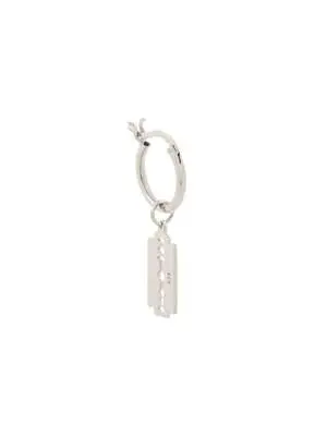 TRUE ROCKS Razor Hoop Earring - Silver