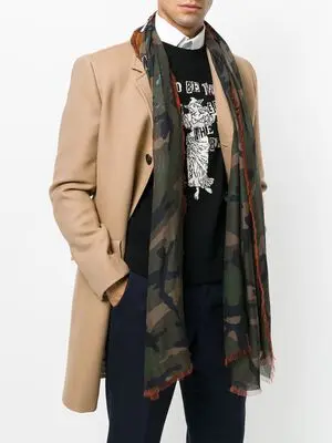 Valentino Garavani Camouflage Printed Scarf
