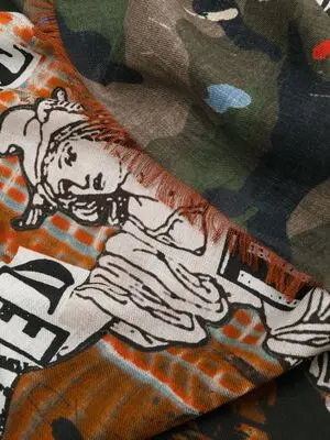 Valentino Garavani Camouflage Printed Scarf