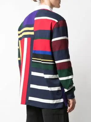 PALACE X Polo Ralph Lauren Pieced Rugby Shirt - Blue | Editorialist