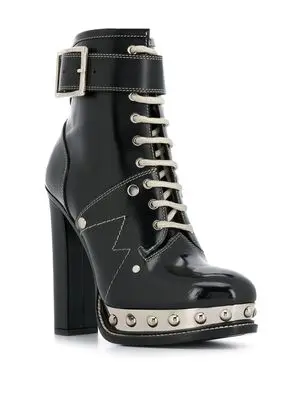 Alexander McQueen Studded Platform Ankle Boots