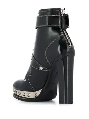 Alexander McQueen Studded Platform Ankle Boots