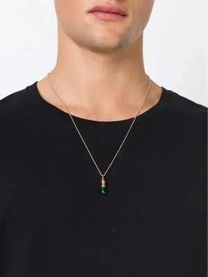 TRUE ROCKS Small Pill Pendant Necklace - Metallic