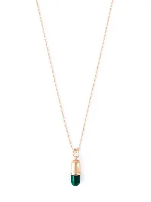 TRUE ROCKS Small Pill Pendant Necklace - Metallic