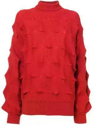 Issey Miyake Zigzag Structure Roll Neck Sweater