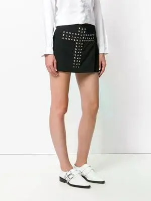 Comme Des Garçons Cross Stud Overlapping Shorts