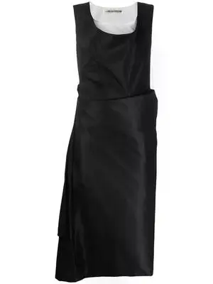 Comme Des Garçons 1995 Draped Wool Blend Midi Dress
