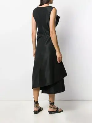 Comme Des Garçons 1995 Draped Wool Blend Midi Dress