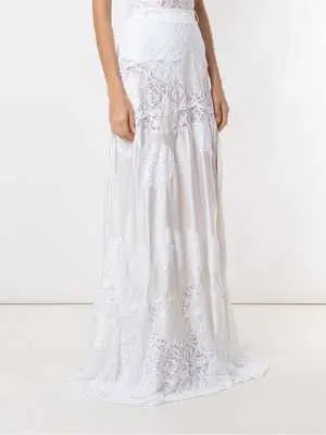 AMIR SLAMA Lace Maxi Skirt