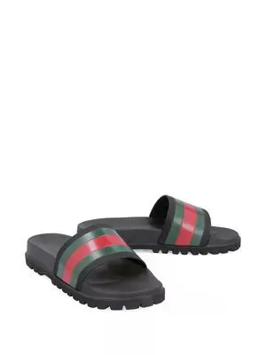Gucci Pursuit Web Slides - Black