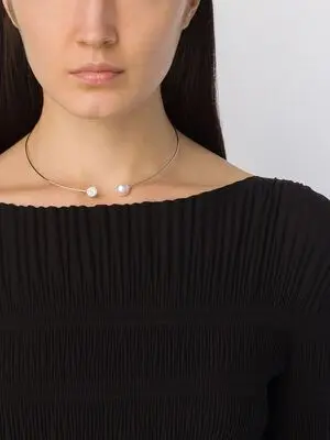 Yoko London 18kt White Gold Freshwater Pearl And Diamond Necklace