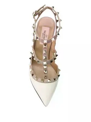 Valentino Garavani 95mm Rockstud Rolling Heeled Pumps