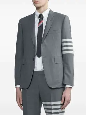 Thom Browne 4-bar Stripe Single-breasted Blazer - Grey