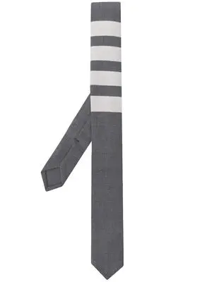 Thom Browne 4-bar Plain Weave Neck Tie - Grey