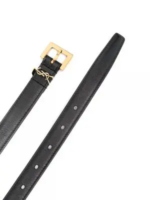 Saint Laurent Cassandre Leather Belt