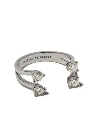 Delfina Delettrez Dots Diamond Ring - Silver