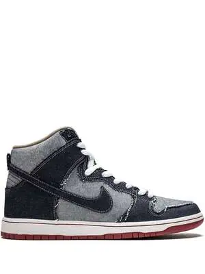 Nike Sb Dunk High Qs Reese Forbes Denim Sneakers