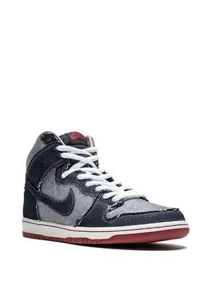 Nike Sb Dunk High Qs Reese Forbes Denim Sneakers