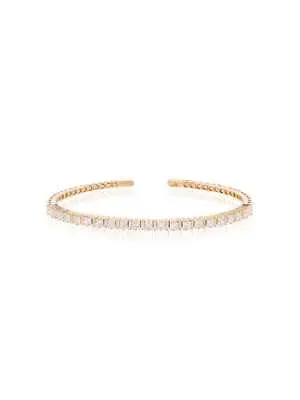 SUZANNE KALAN 18kt Yellow Mixed Cut Diamond Bangle - Gold