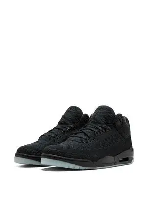 JORDAN Air 3 Retro Flyknit Cat Sneakers - Black