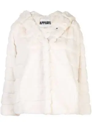 Apparis Goldie Short Faux-fur Coat White