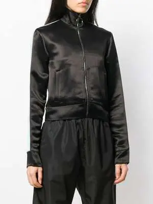 Off-White Contrast Stripe Zip-front Jacket