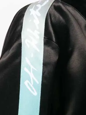 Off-White Contrast Stripe Zip-front Jacket