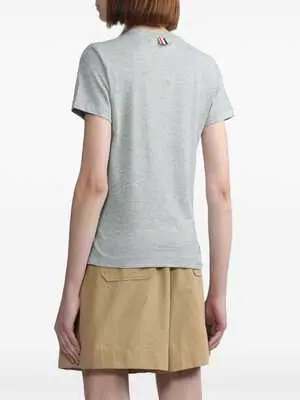 Thom Browne Logo-patch Cotton T-shirt - Grey
