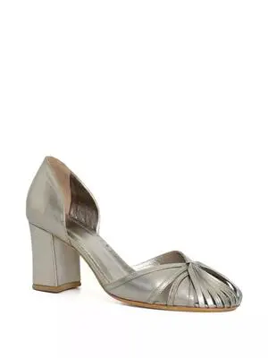 STUDIO CHOFAKIAN Leather Heeled Pumps - Grey
