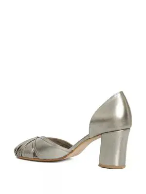 STUDIO CHOFAKIAN Leather Heeled Pumps - Grey