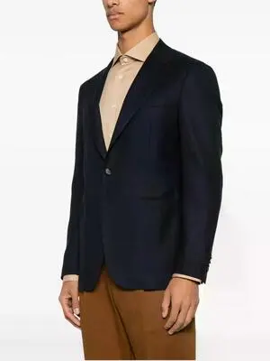 Canali Fitted Fine Knit Blazer